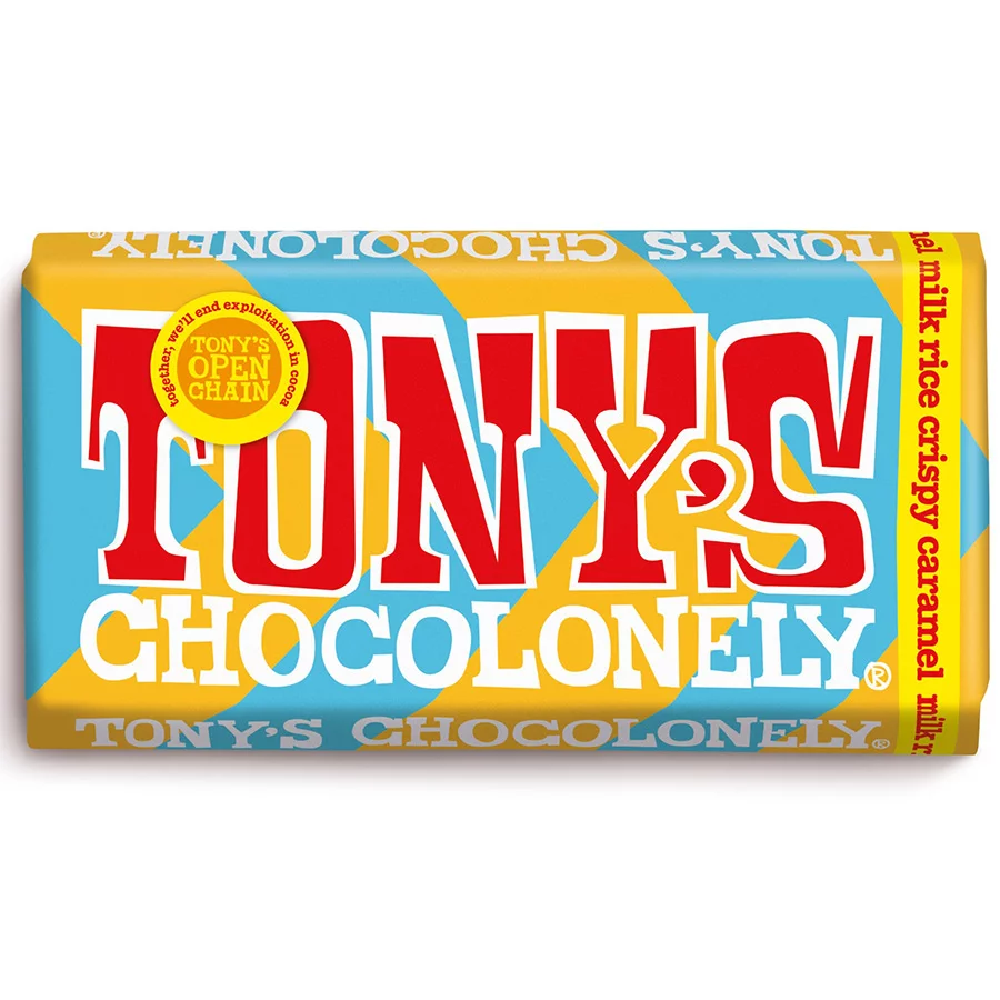 Tony's Chocolonely Milk Chocolate Rice Crispy Caramel 180g - Just